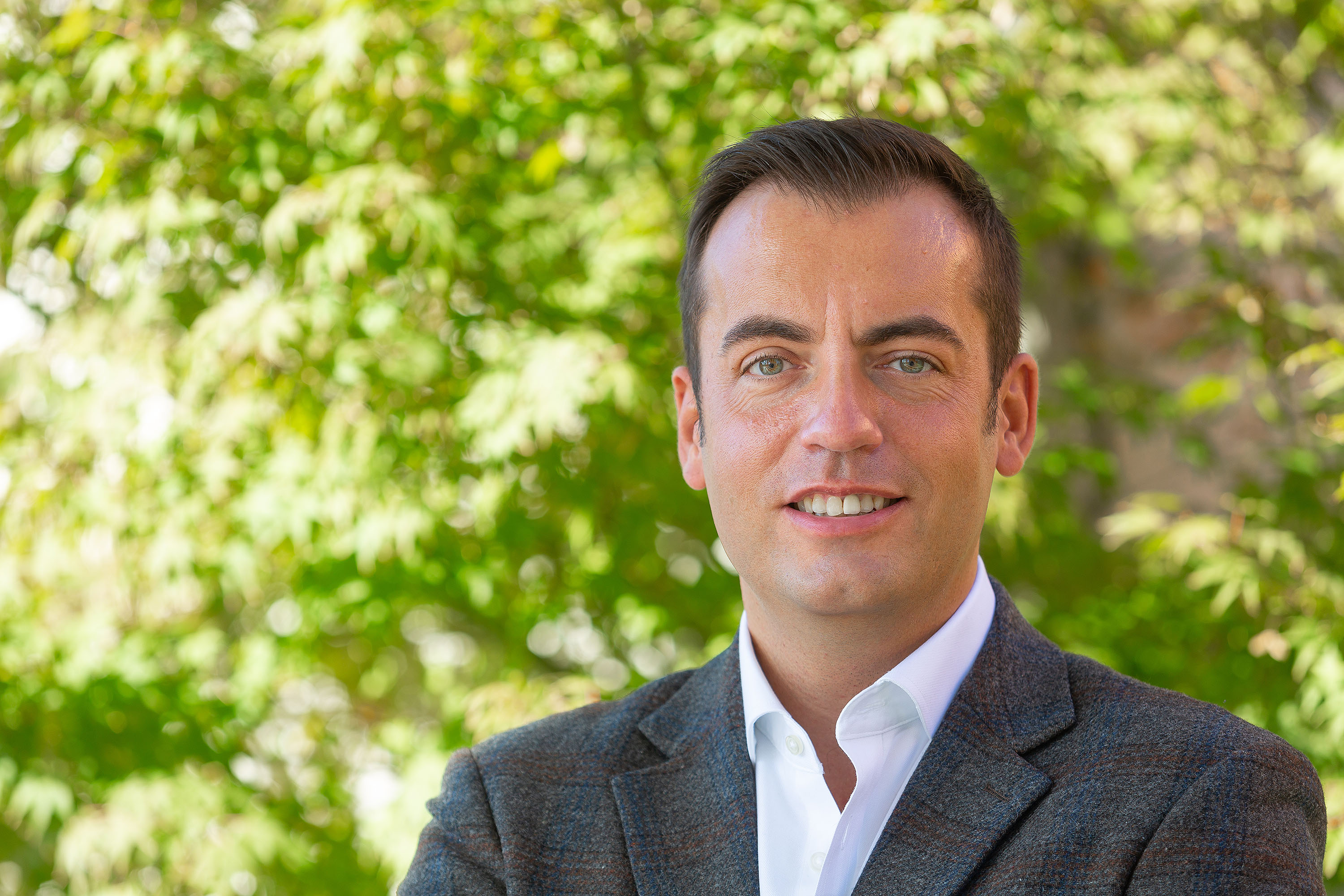 Foto Manuel Castells/Carlos Parry, durante su visita al campus de la ...